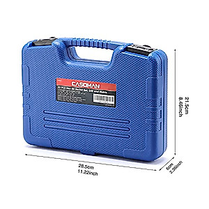 CASOMAN 33 Piece Master Hex Bit Socket Set, S2 Steel, SAE And Metric, Allen Socket Bit, 5/64-inch to 3/4-inch, 2mm to 19mm Socket Tool Kit