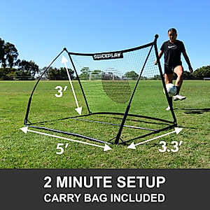 QUICKPLAY Spot Target TEKKERS Soccer Rebounder | Perfect for Team or Solo Soccer Training 5x3'