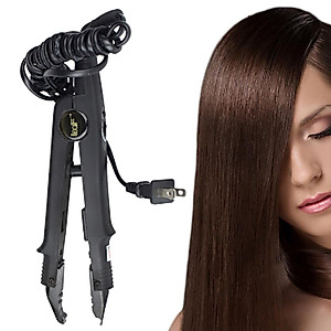 niceeshop(TM) US Plug Professional Hair Extensions Tool Fusion Heat Iron Connector Wand Melting Tool-Black