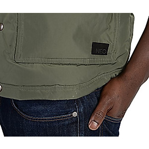 Adidas Mens Utility Down Vest Olive Green M, Color: Olive Green/Black/Off White