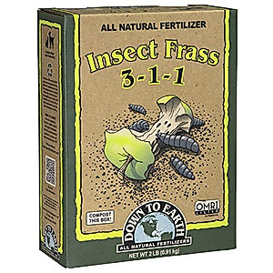 Down to Earth Organic Insect Frass Fertilizer Mix 3-1-1, 2lb