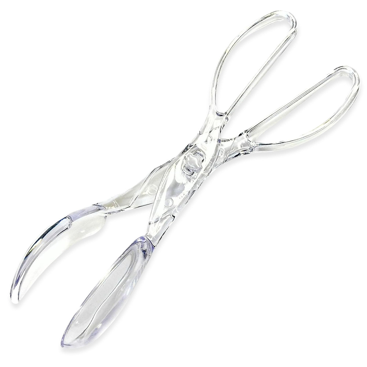 Chef Craft Premium Salad Scissor Tongs, 11 inches in length, Clear