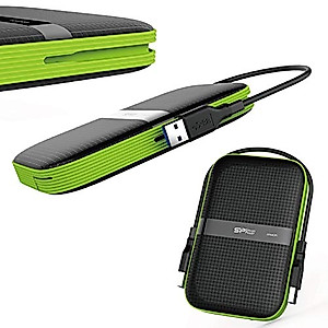 Silicon Power 2 TB External Portable Hard Drive Rugged Armor A60 Shockproof Water-Resistant 2.5-Inch USB 3.0, Military Grade MIL-STD-810G & IPX4, for PC/Mac/Xbox One/Xbox 360/PS4/PS4 Pro/PS4 Black