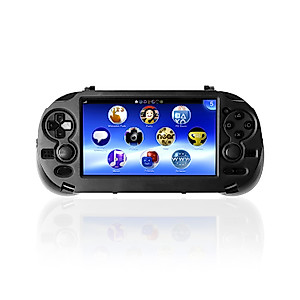 L2 R2 Trigger Hand Grip Shell Controller Protective Case for Sony PS Vita 1000 (Black)