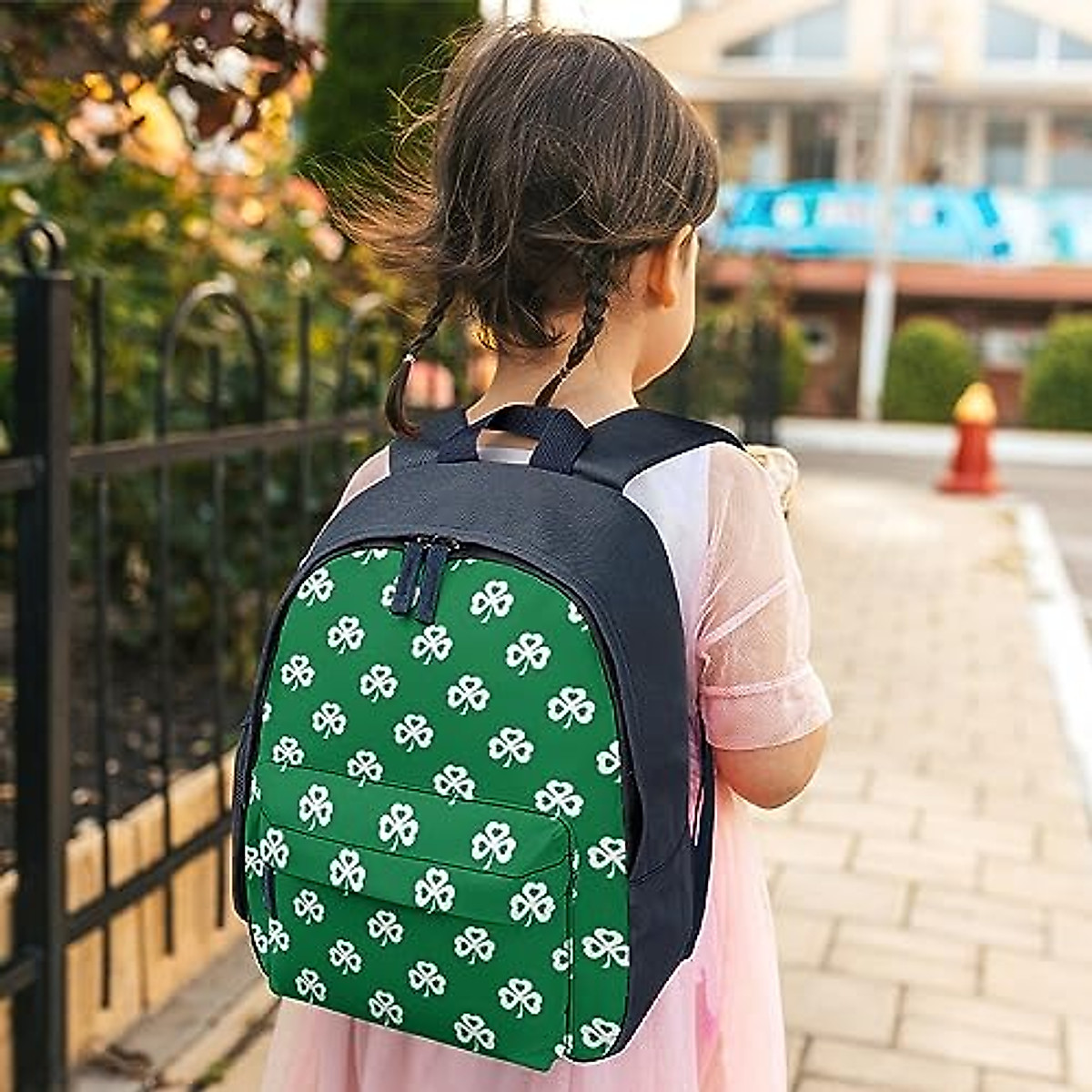 St. Patrick's Shamrock Pattern Laptop Backpack Lightweight Travel Backpack Fashion Daypack Shoulder Bag