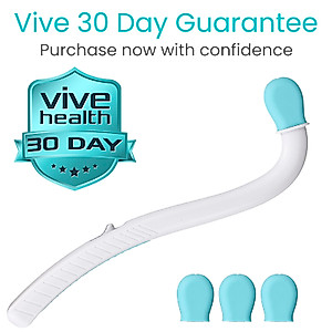 Vive Toilet Aids for Wiping Bottom - Bum Wipe Wand Assist Tool for Toileting - 15" Long Reach Comfort Wiper for Obese, Bathroom Extender - Handicap Assistance for Personal Hygiene for Adults, Seniors