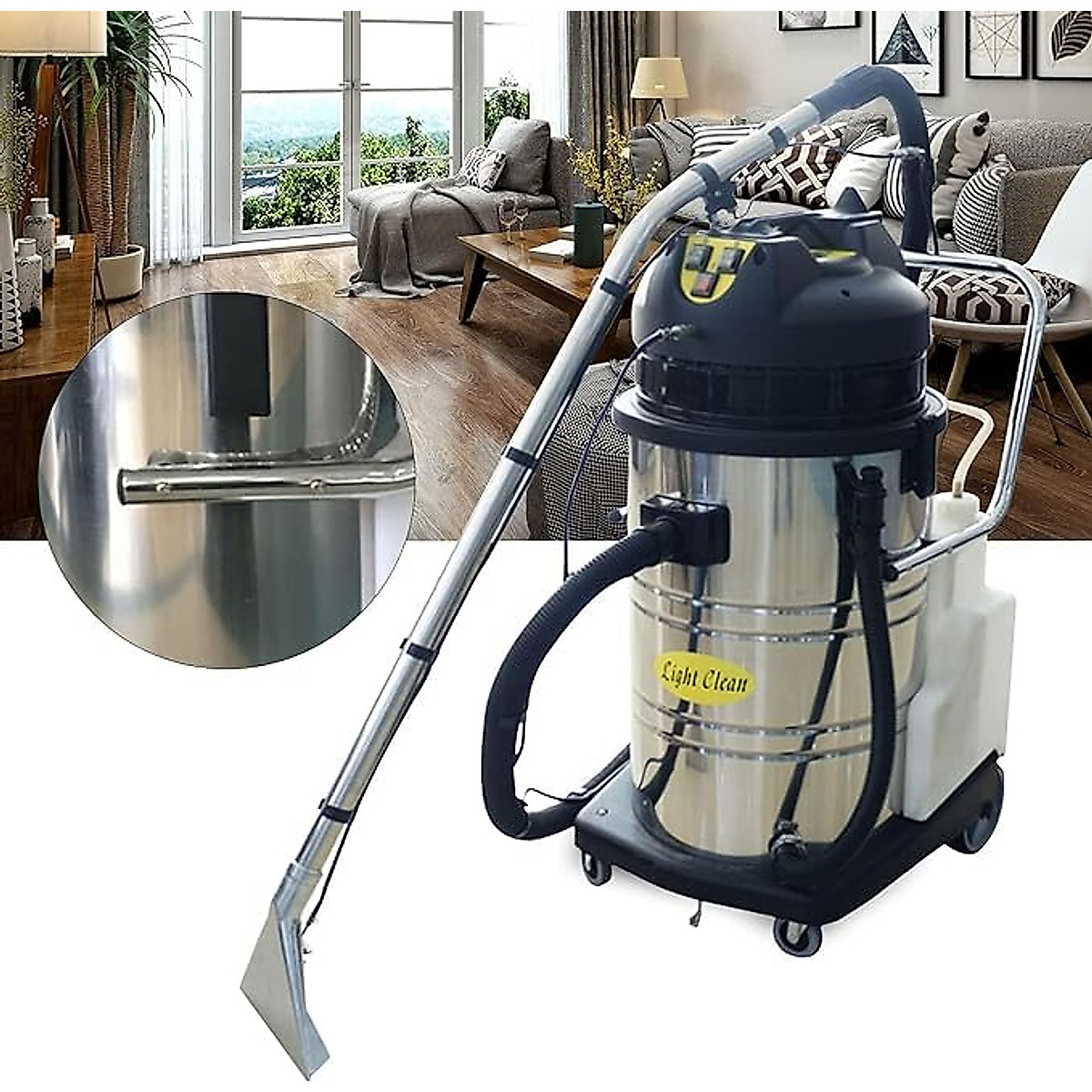 40L/11Gal Commercial Carpet Cleaner, 3 in 1 Multi-Purpose Wet Dry Vacuum Cleaner Portable Carpet Cleaning Machine, Heavy Duty Dust Extractor Sofa Curtains Carpet Cleaning for Carpet and Hard Floor