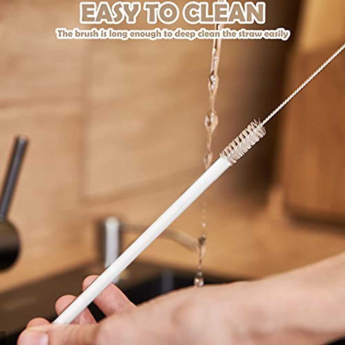 6Pcs Straw Replacement for Owala Water Bottle,Reusable Plastic Straws Clear Drinking Straws with Cleaning Brush,Straws for tumblers Long Compatible with 14 oz/ 24oz/ 25oz/32oz/40oz,Bottle Accessories