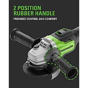 Greenworks 24V Brushless Angle Grinder with 4Ah USB (Power Bank) Battery and Charger
