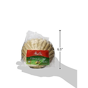 Melitta Basket Coffee Filters, Natural Brown, 100 Count