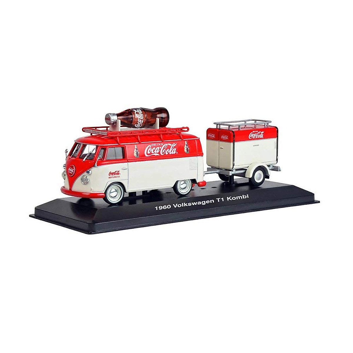 1960 Volkswagen T1 Kombi Van with Trailer, Coca-Cola - Motorcity Classics 443060 - 1/43 Scale Diecast Model Toy Car