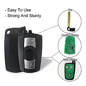 FLYPIG Remote Key Fob for BMW 3 5 6 Series 328i 335i 525i 528i 530i 2007 2008 2009 2010 2011 KR55WK49123 KR55WK49127 315MHz