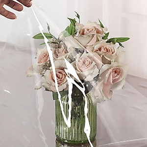 DiamondHome Clear_Transparent Tablecloth Heavy Duty Kitchen Table TOP Cover Water Proof Hard Plastic Vinyl Spills Protector (48" x 60")