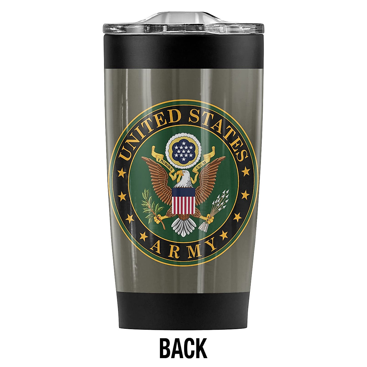 U.S. Army United States Army Eagle Logo Stainless Steel Tumbler 20 oz Coffee Travel Mug/Cup, Vacuum Insulated & Double Wall with Leakproof Sliding Lid | Great for Hot Drinks and Cold Beverages