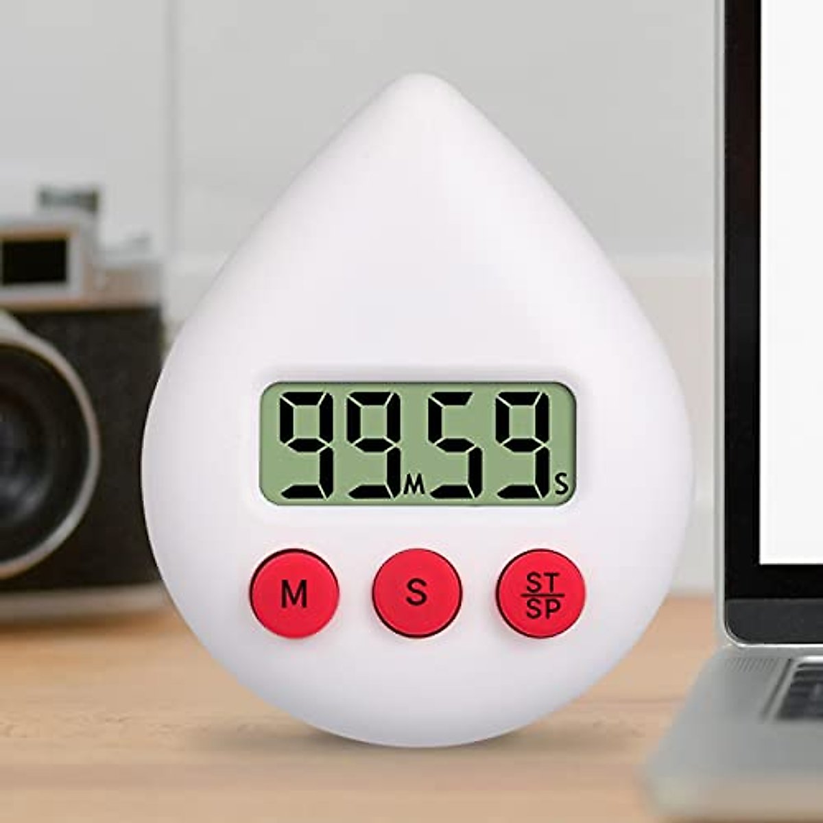 Larger Screen Timer with Buttons Durable Waterproof Cartoon Timer for Home Bedroom Bathroom,Larger Screen Timer with Buttons Practical Visual Countdown Timer for Home Bedroom Bathroom