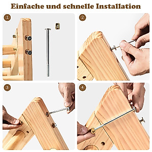 INFANS Kids Wooden Triangle Climber, Toddler Climbing Toys with 3 Different Climbing Ladders, Indoor Playful Climbing Toys with Stable Structure, Gift for 3+ Boys Girls