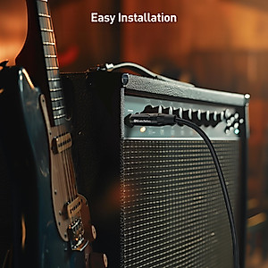 Cable Matters 2-Pack 1/4 Inch TS to TS Electric Guitar Cable 6 Feet - Guitar Cord/Guitar Amp Cord/Instrument Cable for Electric Guitar, Mandolin, Bass AMP, Keyboard, Mixer, Equalizer