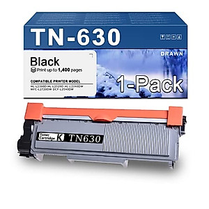 DRAWN Compatible TN630 TN-630 High Yield Toner Replacement for Brother HL-L2300D HL-L2320D HL-L2340DW MFC-L2720DW DCP-L2540DW Printer, TN630 Black 1-Pack