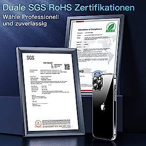 CASEKOO Crystal Clear Designed for iPhone 13 Pro Case, [Not Yellowing] [Military Drop Protection] Shockproof Protective Phone Case 6.1 inch 2021 (Clear)