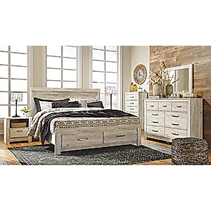 Signature Design by Ashley Bellaby Farmhouse 7 Drawer Dresser, Whitewash