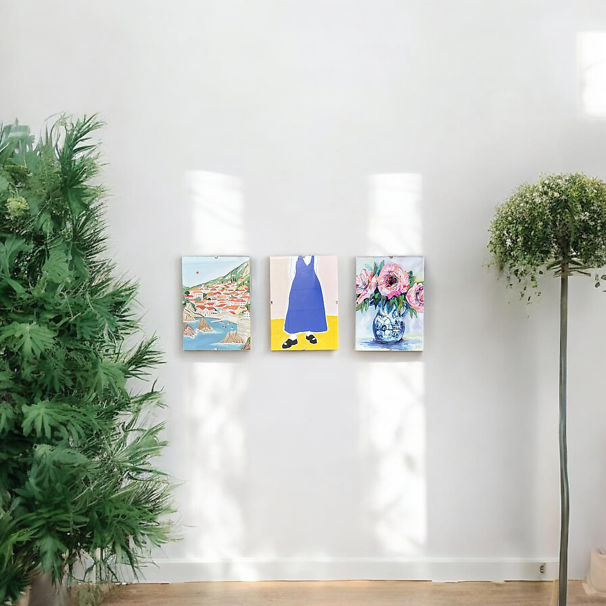 WOOD SIDE ORBIS Glass Clip Picture Frames 11x14 - Pack of 2, Clear Craft Photo Frames