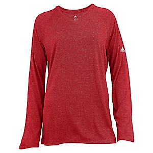 adidas Women's PWRML L/S Climalite TEE Size XS Heather Red