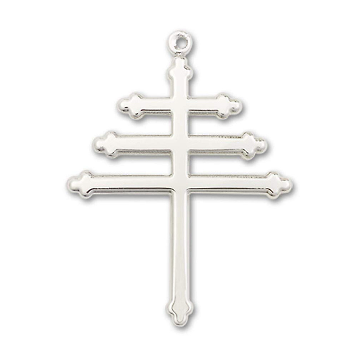 Jewels Obsession Marionite Cross Pendant | Sterling Silver Marionite Cross Pendant - 24" Chain - Made In USA