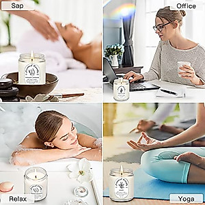 4 Pack Candles for Home Scented, Lavender Candles, 4x6.3 oz 4x50 Hour Long Lasting Aromatherapy Jar Candles Natural Soy Wax Relaxing Candle, Candles Gifts for Women (Lavender *2 &Sage &Jackson)