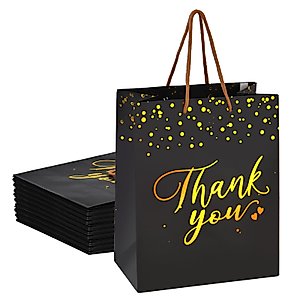 COGLARING 20Pcs Thank You Gift Bags, Return Gift Gift Bags with Handles for Party, Shopping, Wedding, Retail Bags