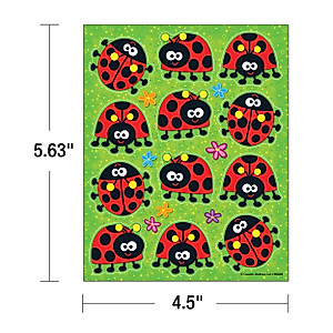 Carson Dellosa 72 Ladybug Stickers for Kids, 6 Sheets of Lady Bug Incentives for Kid Crafts, Scrapbooking, Water Bottle, Teacher Planner, Reward Chart, and School Supplies, Classroom Must Haves