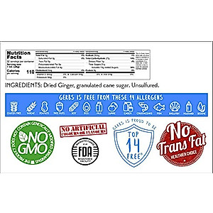 GERBS Dried Ginger 2 LBS. Granulated | Freshly Dehydrated Resealable Bulk Bag | Top Food Allergy Free | Sulfur Dioxide Free | Facilitates weight loss by improving digestion| Gluten & Peanut Free