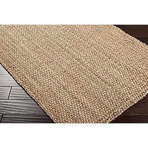 Hauteloom Herndon Sea Grass Jute Rug - Natural Fiber Sisal Area Rug - Natural Farmhouse Look Carpet - Rattan Wicker Look Carpet - Brown - 6' x 9'