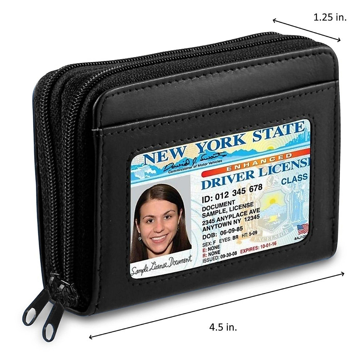 Ciana Credit Card Wallet with ID Window RFID Blocking Genuine Leather Credit Card Organizer for Women Soft, Smooth & Durable