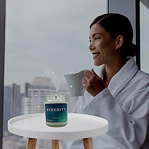 Scented Candles For Home | SERENITY CANDLE | Candles For Women | Candle Gifts | Lavender + Chamomile | STRONGLY SCENTED | Handcrafted Usa (Premium Wax, 8oz)