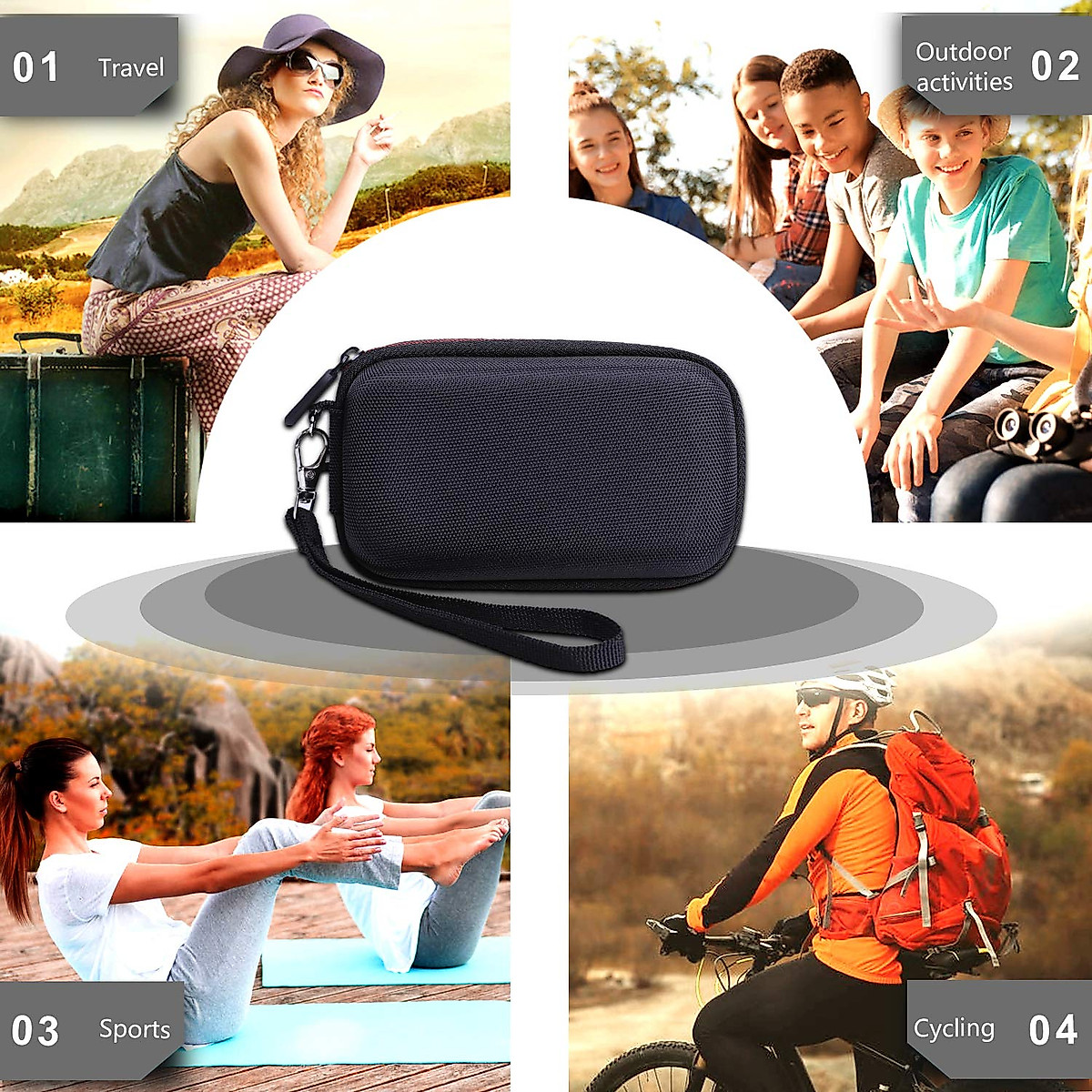 LTGEM Hard Case for Andis 17220/17200 / 17150/17155 / 17160 Pro Foil Lithium Titanium Foil Shaver - Travel Protective Carrying Storage Bag