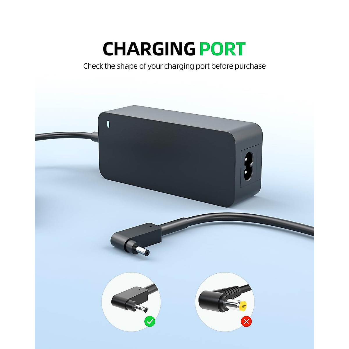 AC Charger Fit for Acer Aspire Vero AV14 AV15,3 5 AMD A314 A315 A515,3 5 Intel A314 A315 A317 A514 A515 A517,3 5 Spin 14 A3SP14 A5SP14,Chromebook CBG516 Spin CP714 Laptop Power Supply Adapter Cord