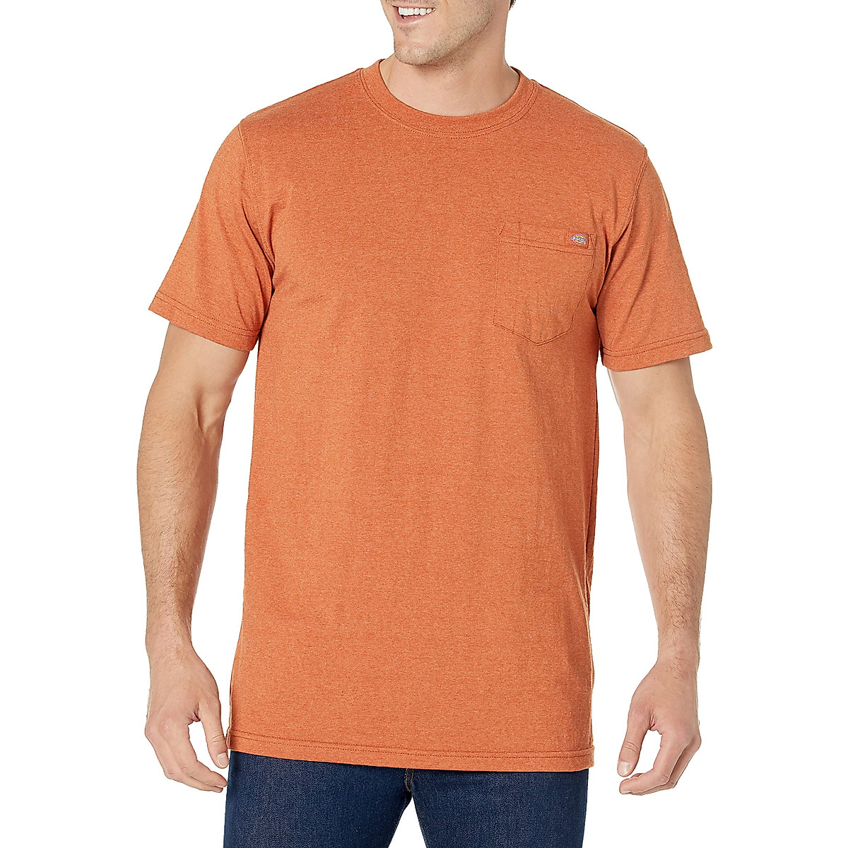 Dickies Men's Big & Tall Short Sleeve Heavyweight T-Shirt, Copper Single DYE Heather