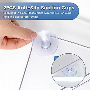 Lazy Susan Turntable Organizer for Refrigerator, Clear Rectangular Rotating Storage Rack Countertop Condiment Storage Spice Organizer for Kitchen, Table, Pantry, Cabinet, Countertop