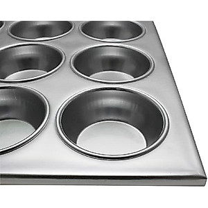 TrueCraftware 24 Cup Aluminum Muffin Pan 3-1/2 oz each cup- Cupcake Baking Pan Bakeware Cupcake Pan Great for Making Muffin Cakes Tart Bread Shortcakes Brownies for Home and Kitchen