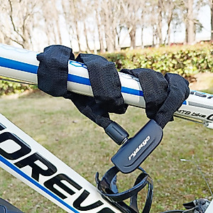 RYANGO Bike Chain Lock, Bike Locks Heavy Duty Anti Theft, Bicycle Lock with 2 Keys, Bicycle Chain Lock for Bike, Motorcycle, E-bike, Scooter, Gate, Door, Fence