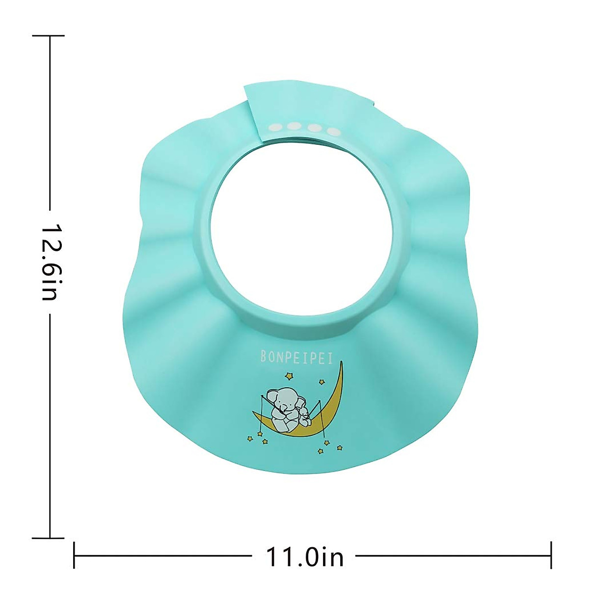 BONPEIPEI Baby Shower Shampoo Cap 2Pcs Adjustable Safety Eva Bath Visor Accessories Waterproof Soft Hair Washing Guard Bathing Hat for Girls, Boys, Infants, Kids and Toddlers-blue/green