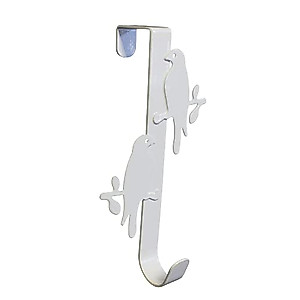 Bird Over The Door Hook - Coat Multi Purpose Organizer Hanger for Doors Door Mount Towel Hanger Towel Hooks for Bathroom Kitchen Beach Towels Bathrobe Swimsuit Door Mount Pool Towel Rack White
