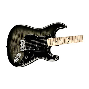 Squier Affinity Series Stratocaster FMT Electric Guitar, Black Burst, Maple Fingerboard