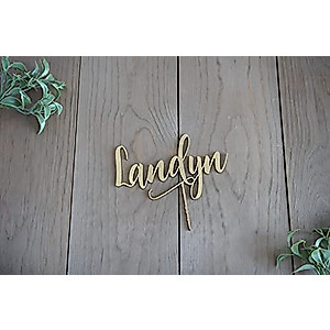 Name Birthday Cake Topper | Custom Cake Topper Personalized | Gold, Silver, Rose Gold, & Wood Cake Topper