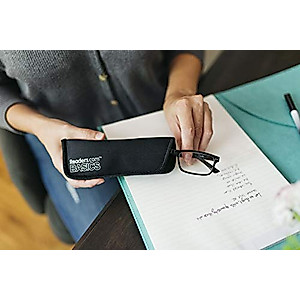 Readers Readers.com Fully Magnified Reading Glasses: The Cordon - 4 Pairs, Classic Rectangle for Women and Men - Black, 2.50