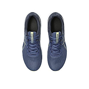 ASICS Men's Patriot 13 Running Shoes, 14, DEEP Ocean/Glow Yellow