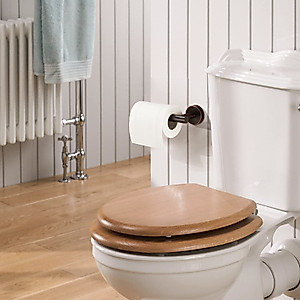 BigBig Home Bronze Toilet Paper Holder, Bathroom Toilet Roll Holder Oil Rubbed, Farmhouse Toilet Tissue Holder ORB Rustic Wall Mounted