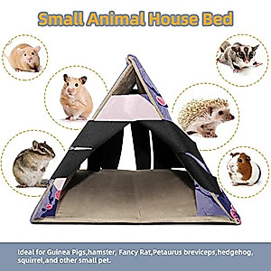 enheng Small Pet Hideout Sakura Branch Against Sun Hamster House Guinea Pig Playhouse for Dwarf Rabbits Hedgehogs Chinchillas