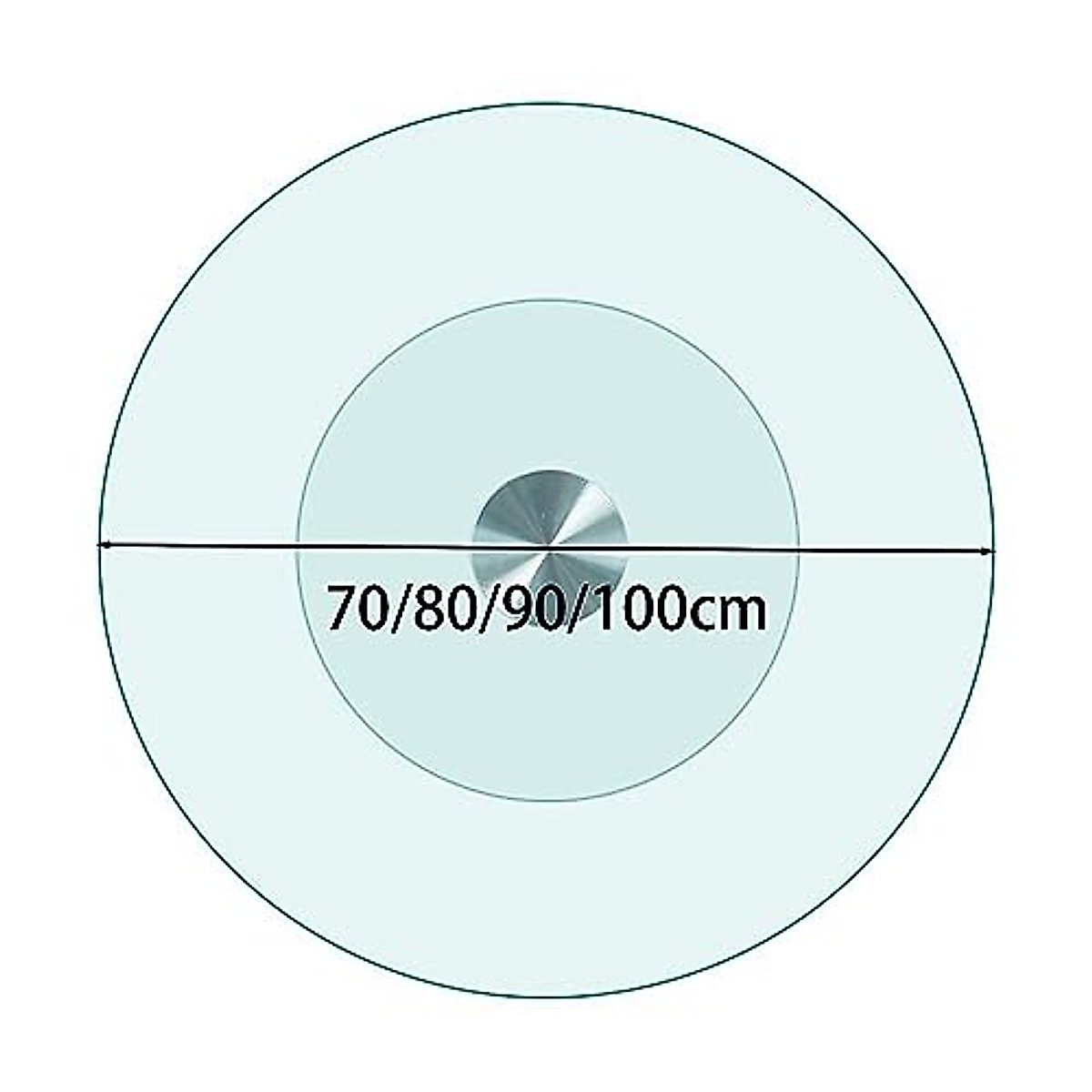 BBAUER Lazy Susan Turntable for Table, Transparent Table Turntable, Round Glass Dining Table Top, for Dining, Restaurant Table and Lazy Susan