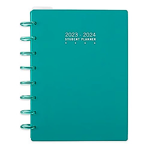 2023-2024 TUL® Discbound Weekly/Monthly Student Planner, Junior Size, Teal, July 2023 to June 2024, ODUS2234-0